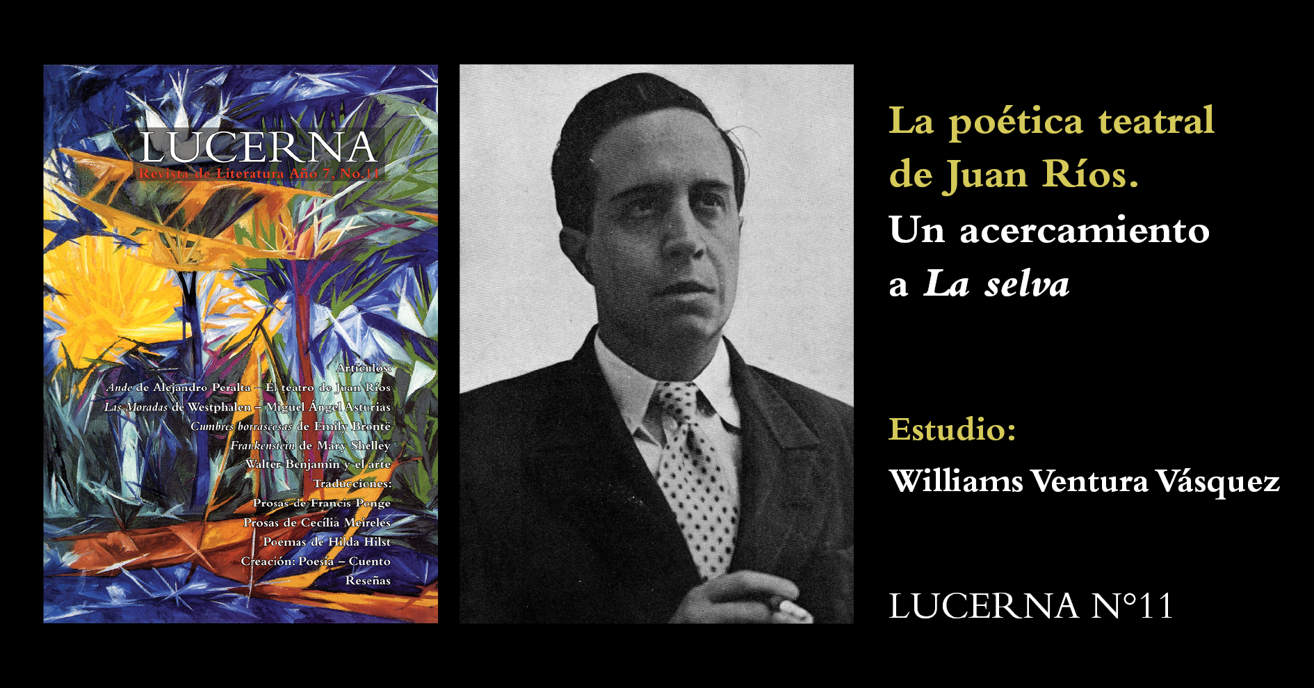 La poética teatral de Juan Ríos. Un acercamiento a La selva (Lucerna N ...
